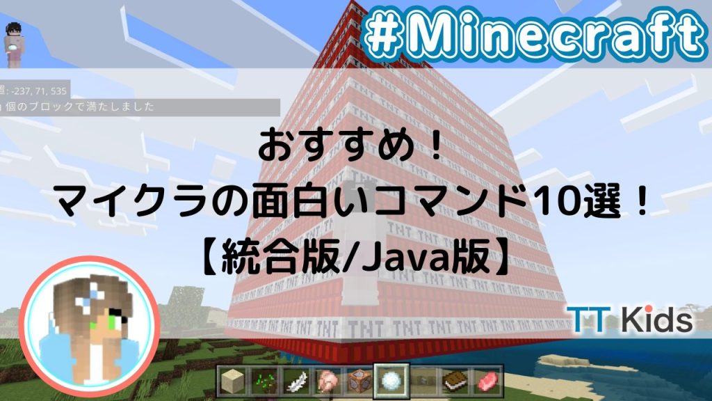 おすすめ！マイクラの面白いコマンド10選！【統合版/Java版】｜Tech Teacher Kids Blog